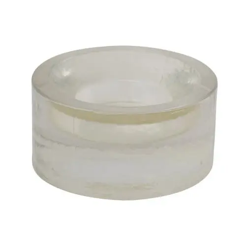 STORIED HOME Round Tealight Candle Holder - White