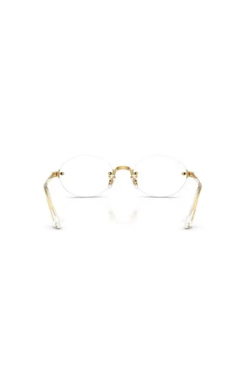 Ray-ban 54mm Oval Rimless Optical Glasses - Gold
