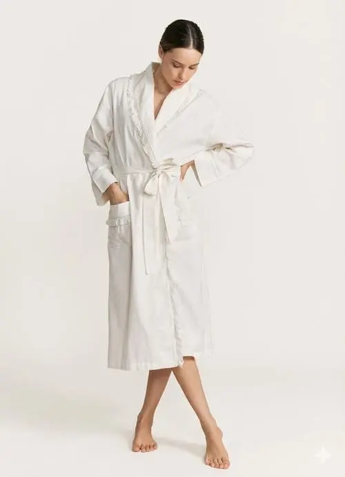 IF ONLY IF Pippy Robe - White