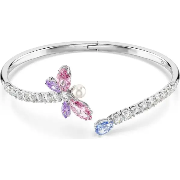 SWAROVSKI Crystal Dragonfly Bangle - Silver/multi