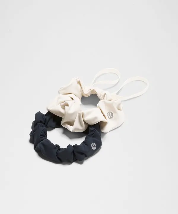 Lululemon Convertible Headband Scrunchies - True Navy/light Ivory