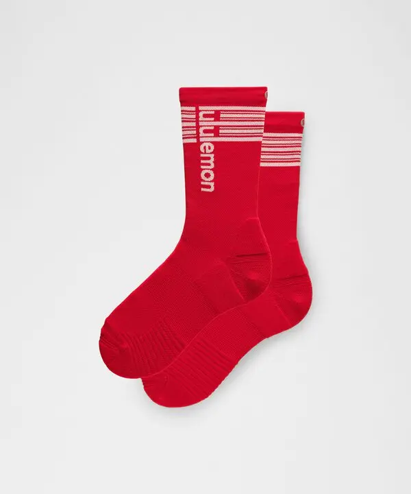 Lululemon Power Stride Crew Socks - Oxford Red