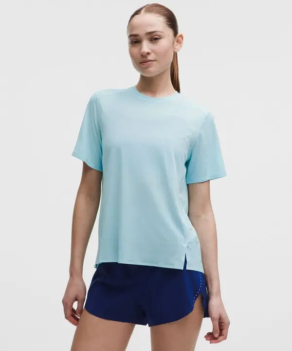 Lululemon Fast And Free Short-sleeve Shirt - Foam Cloud