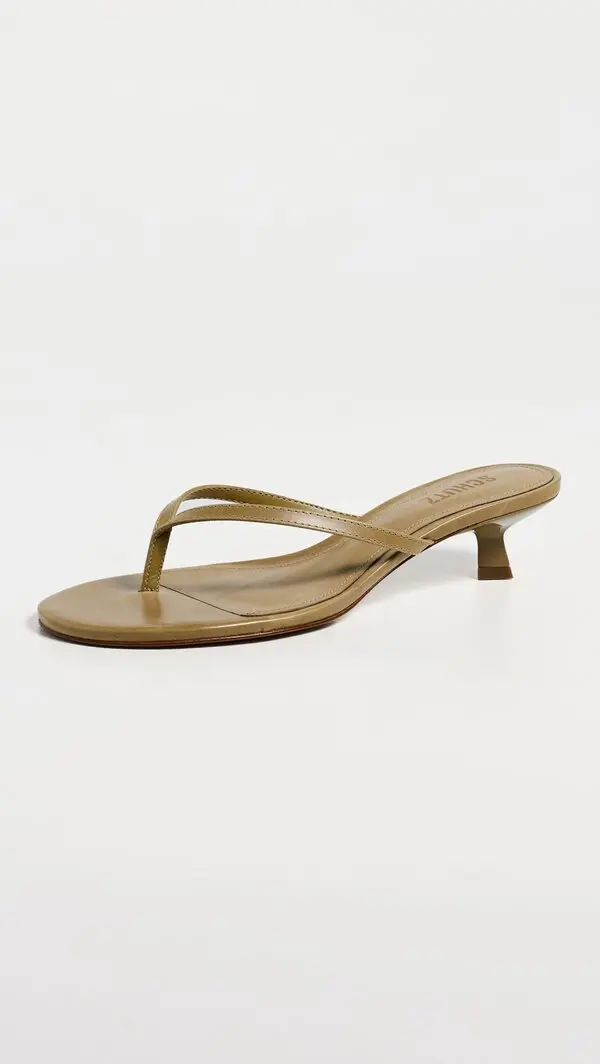 Schutz Carolyn Sandals - Ecru Olive