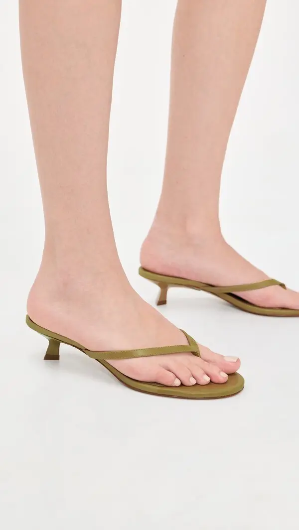 Schutz Carolyn Sandals - Ecru Olive