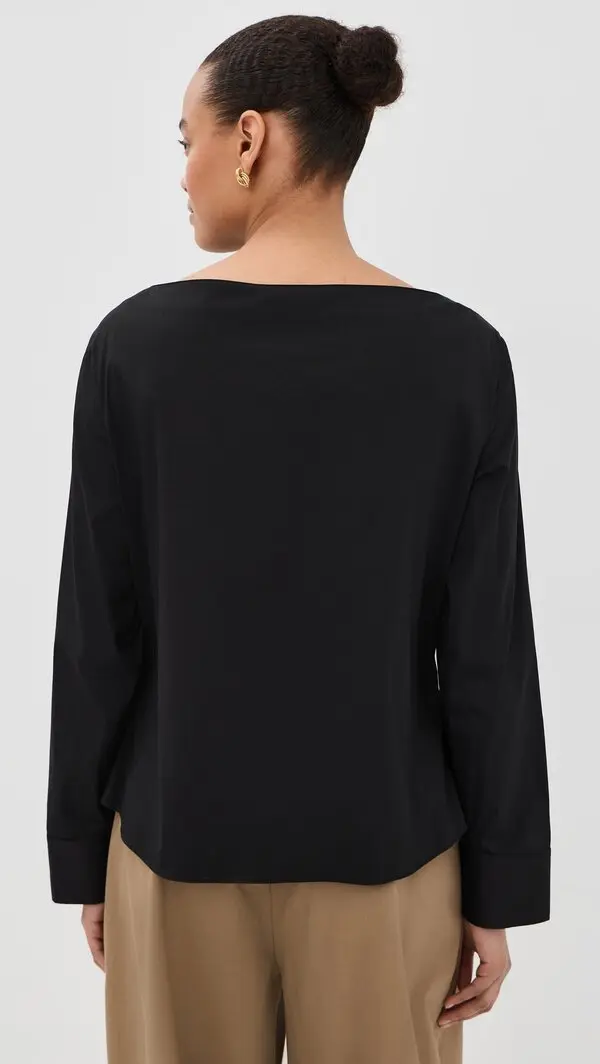 Theory Stretch Boat Neck Blouse