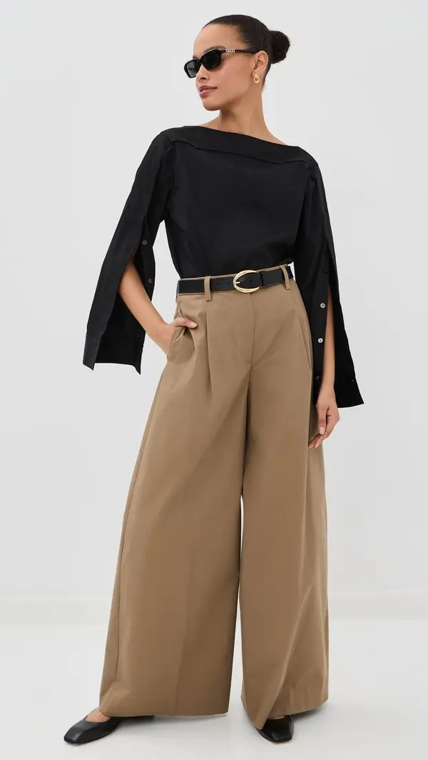 Theory Stretch Boat Neck Blouse