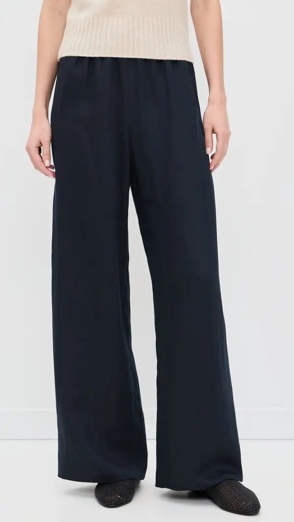 Jenni Kayne Summer Demi Wide Leg Trousers - Navy