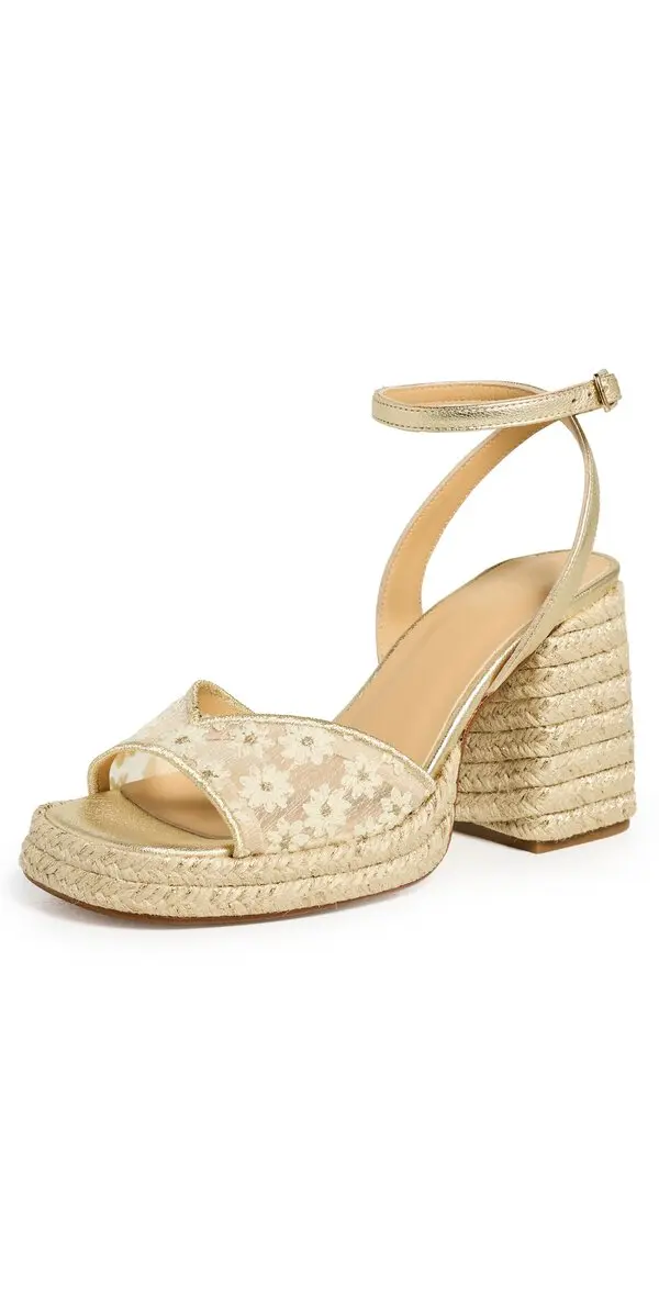 CastaÑer Valle Platform Sandals - Blanco/oro