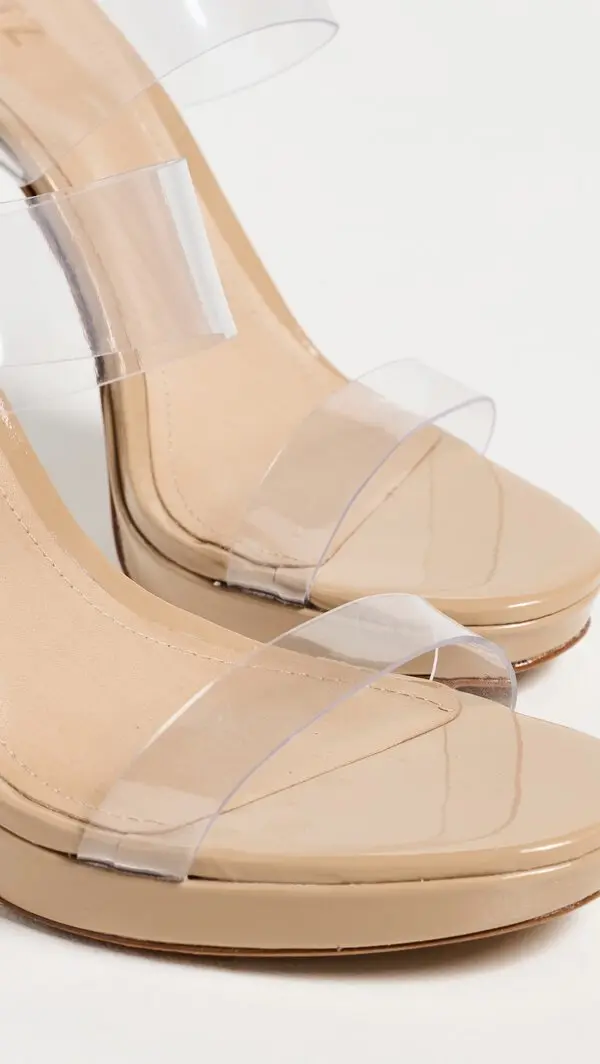 Schutz Ariella Platform Sandals - Transparent/light Nude