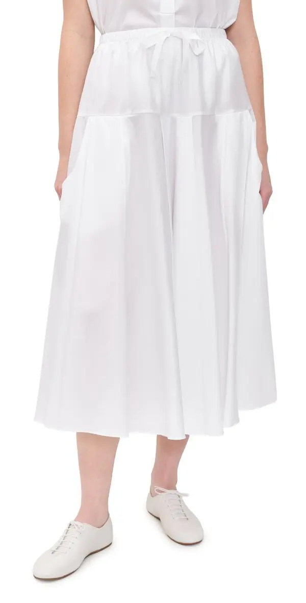 JAMIE HALLER Poplin Midi Skirt