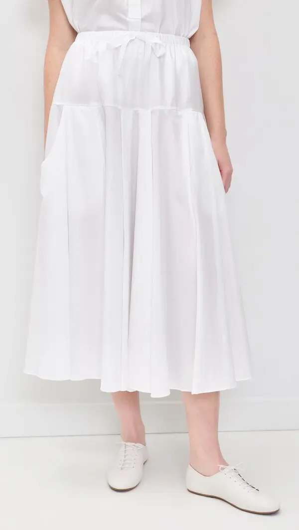 JAMIE HALLER Poplin Midi Skirt