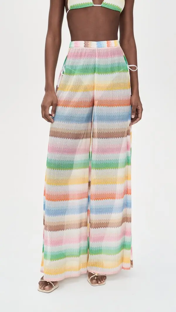Missoni Metallic Zigzag Knit Trousers - Multicolor