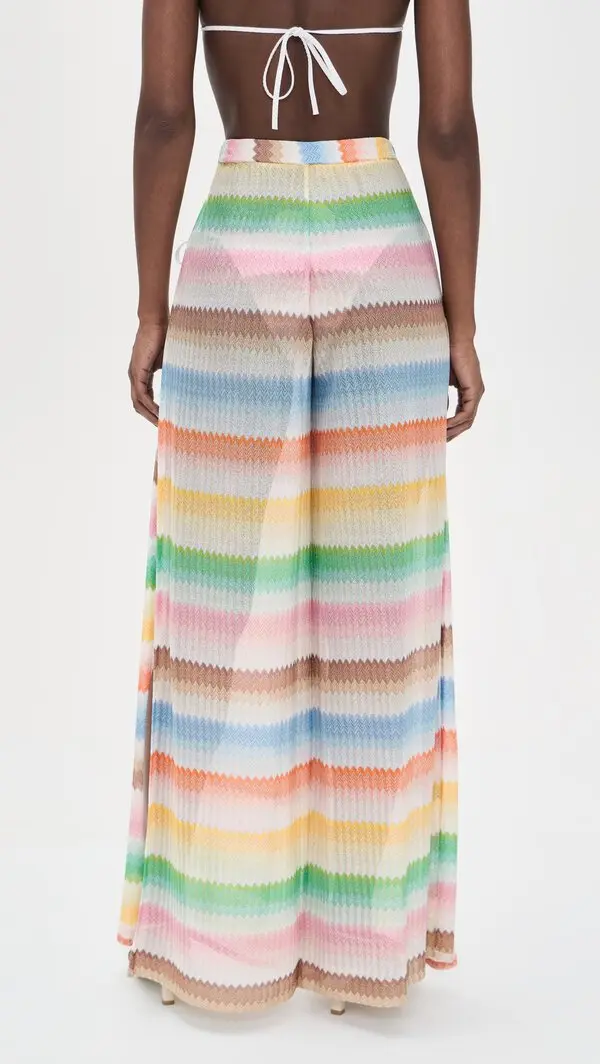 Missoni Metallic Zigzag Knit Trousers - Multicolor