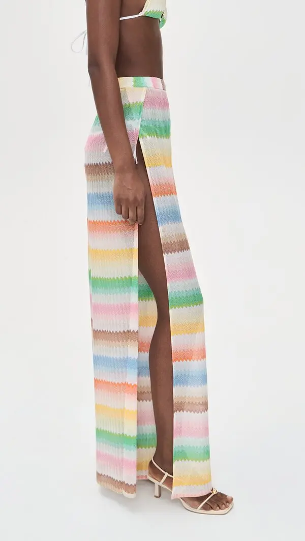 Missoni Metallic Zigzag Knit Trousers - Multicolor