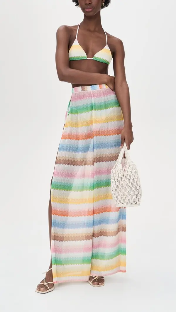 Missoni Metallic Zigzag Knit Trousers - Multicolor