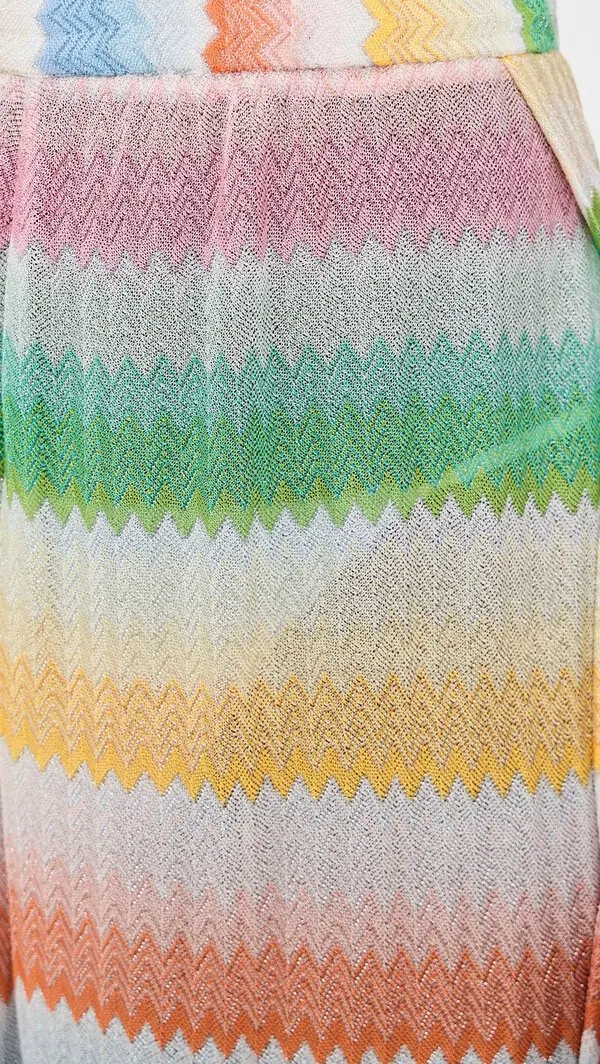Missoni Metallic Zigzag Knit Trousers - Multicolor