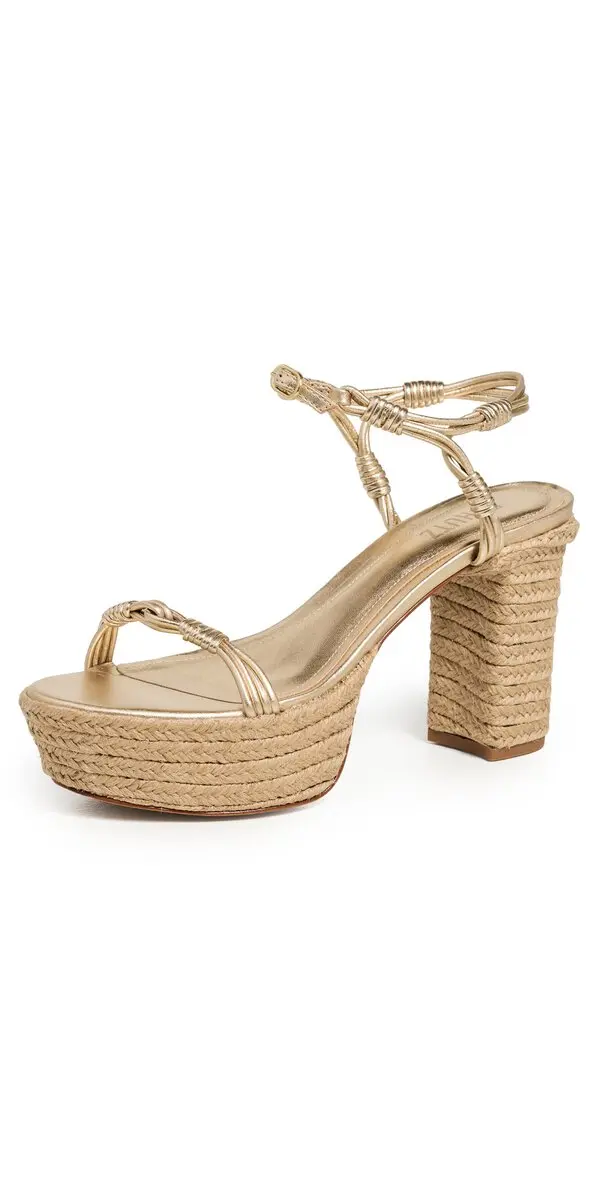 Schutz Nara Platform Sandals - Platina