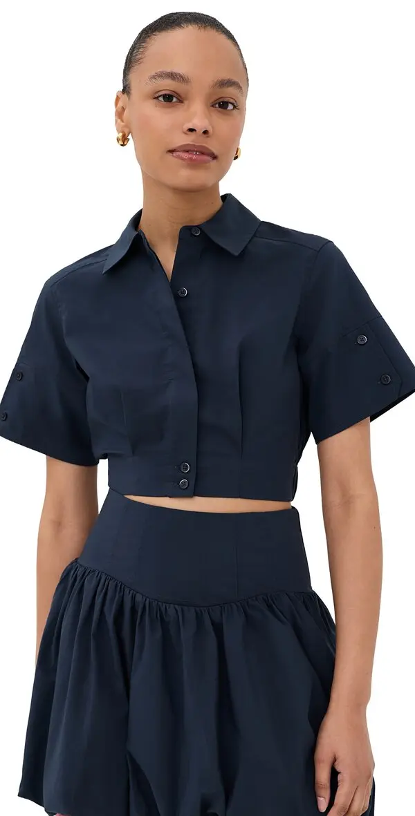 Simkhai Sabrina Button-down Top - Midnight
