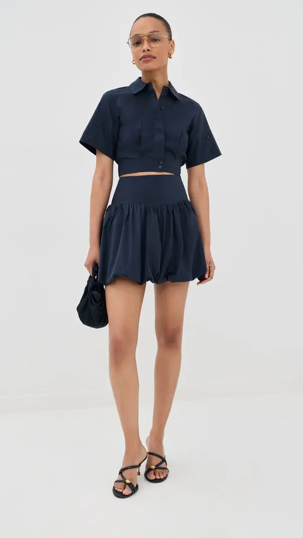 Simkhai Sabrina Button-down Top - Midnight