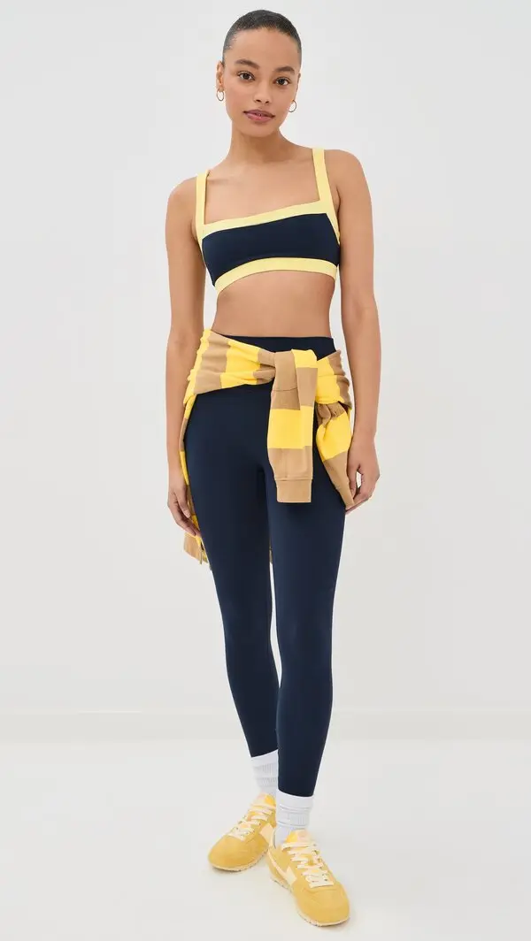FORM Straight Neck Bra - Navy/lemon