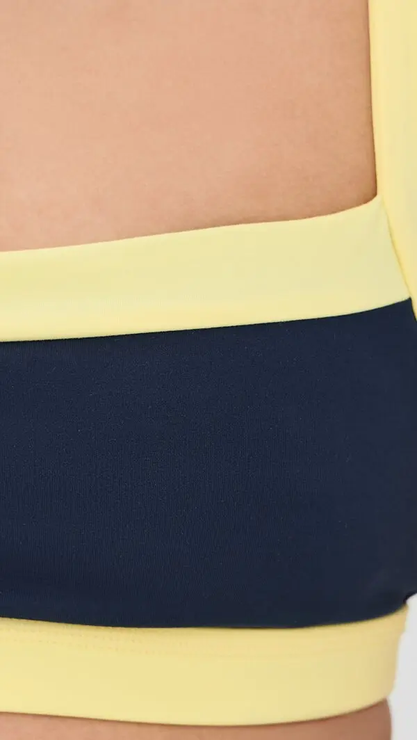 FORM Straight Neck Bra - Navy/lemon