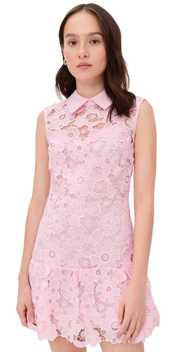 SELF-PORTRAIT Lace Collared Mini Dress