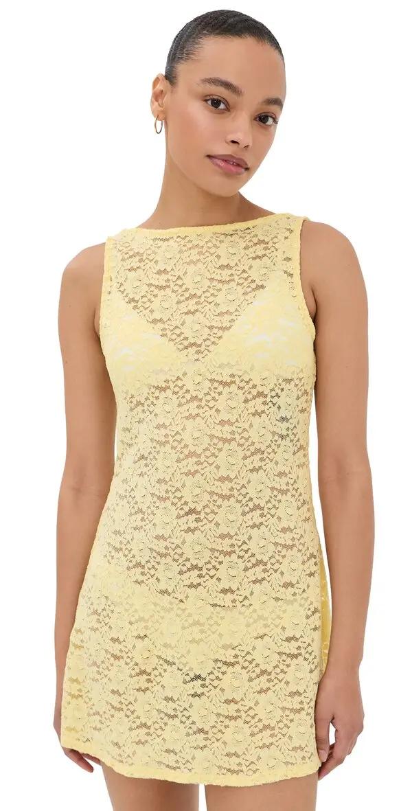 SEVEN WONDERS Harper Lace Mini Dress - Yellow