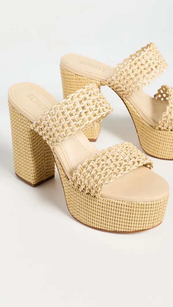 Schutz Aberdeen Sandals - Natural