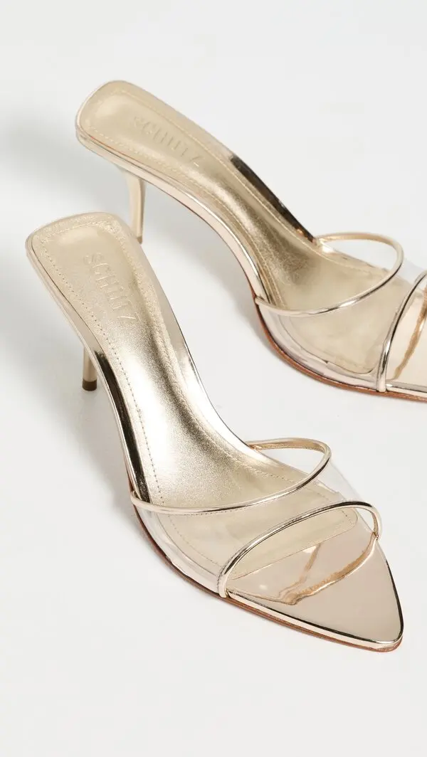 Schutz Elodie Vinyl Sandals - Transpare/platina
