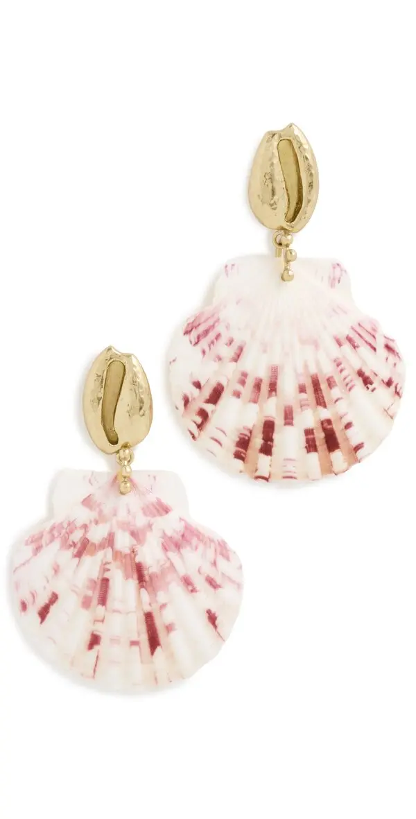 Ulla Johnson Mixed Shell Drop Earrings - Pink Shell