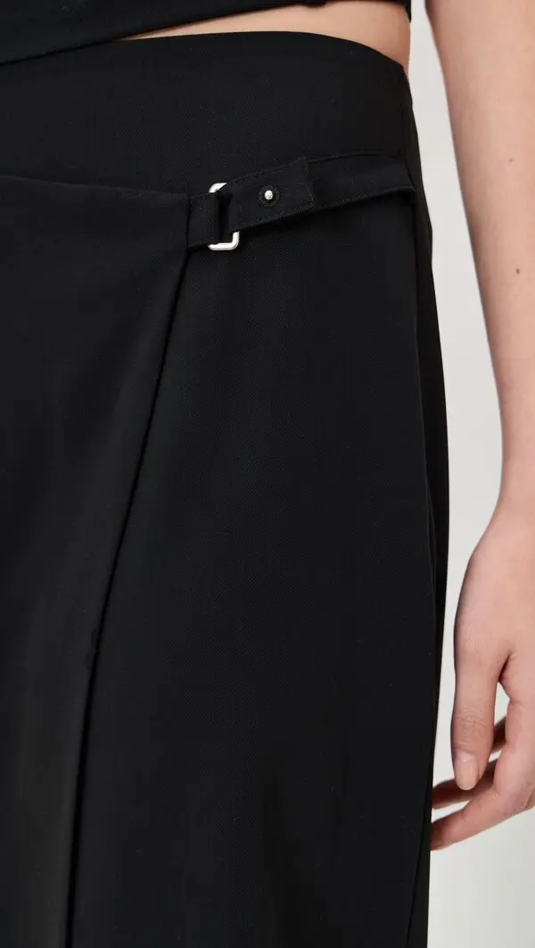 ST. AGNI Tailored Wool Wrap Skirt