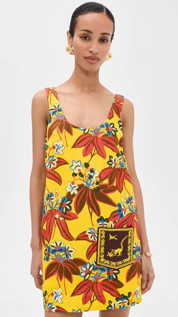 ALEMAIS Leo Embroidered Mini Dress