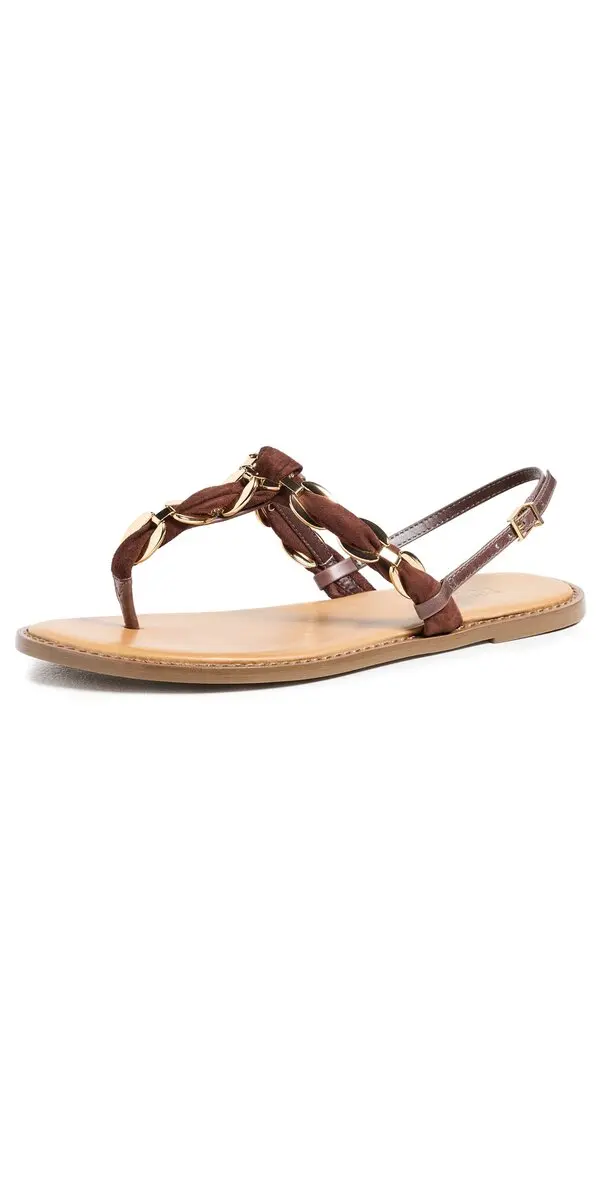 Schutz Camellia Sandals - Root Brown