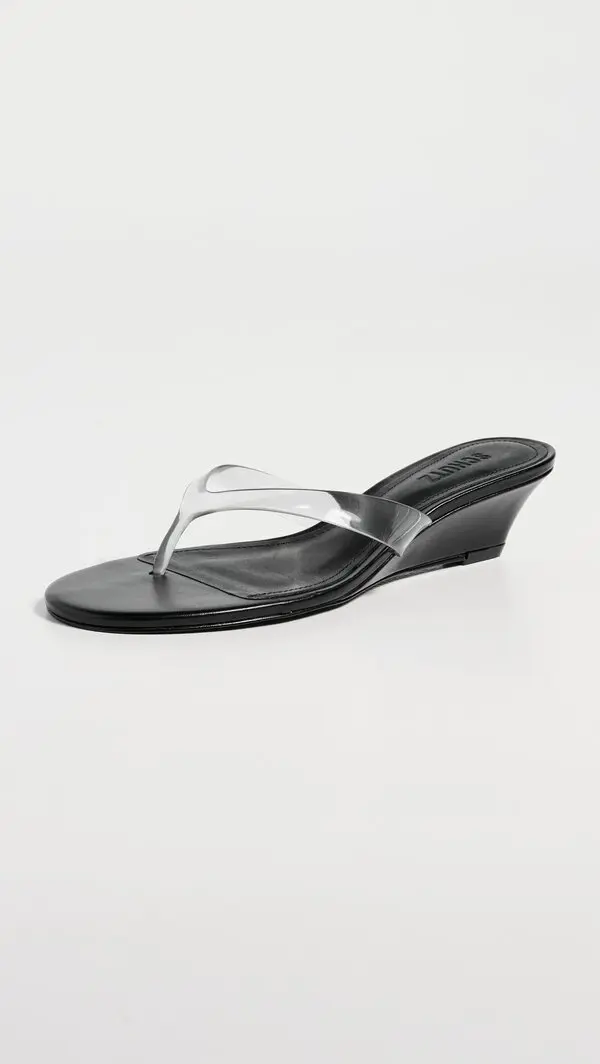 Schutz Roslyn Jelly Wedges - Black