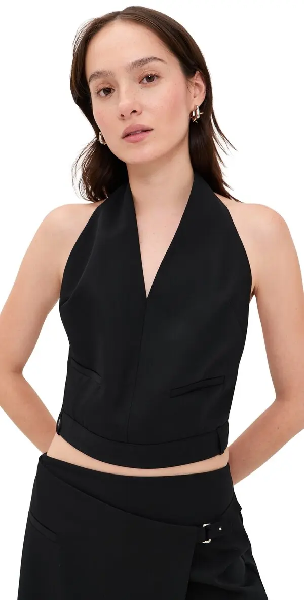 ST. AGNI Wool Halter Top