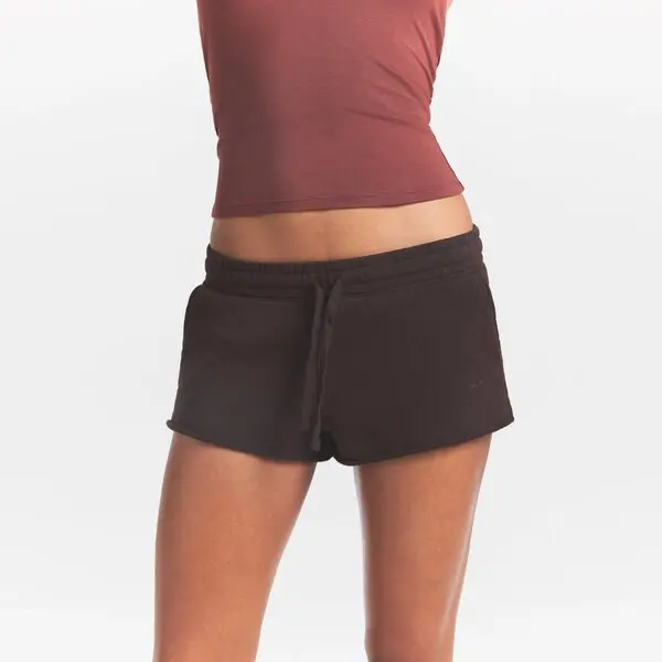 SKIMS Raw Edge French Terry Short - Espresso