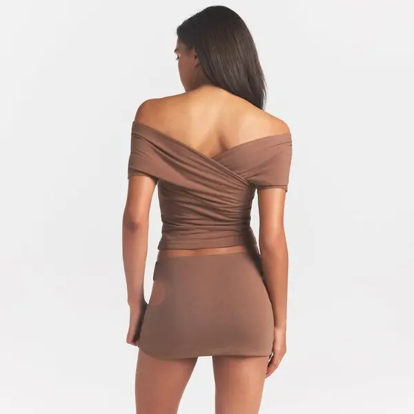 SKIMS Cotton Jersey Cutout Mini Skirt
