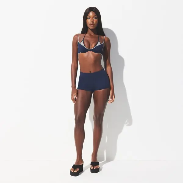 SKIMS Signature Swim Short Bikini Bottom - Navy