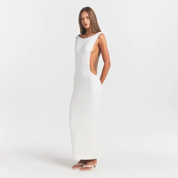 SKIMS Cut Out Long Dress - Egret