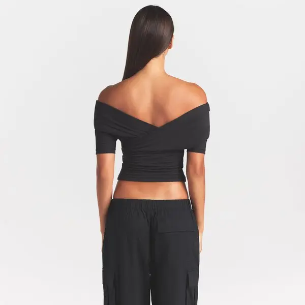 SKIMS Wrap Top - Soot