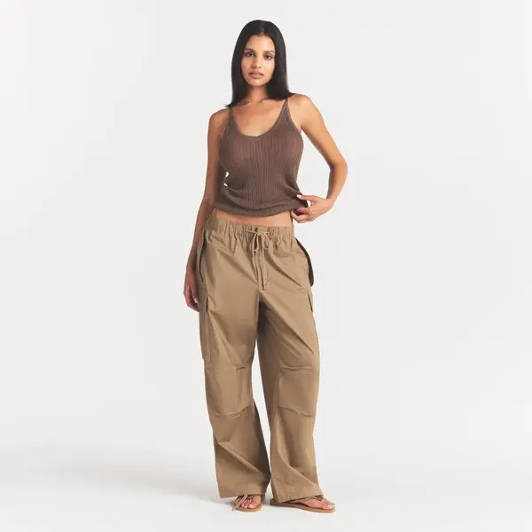 SKIMS Oversized Low-rise Cargo Pants - Desert