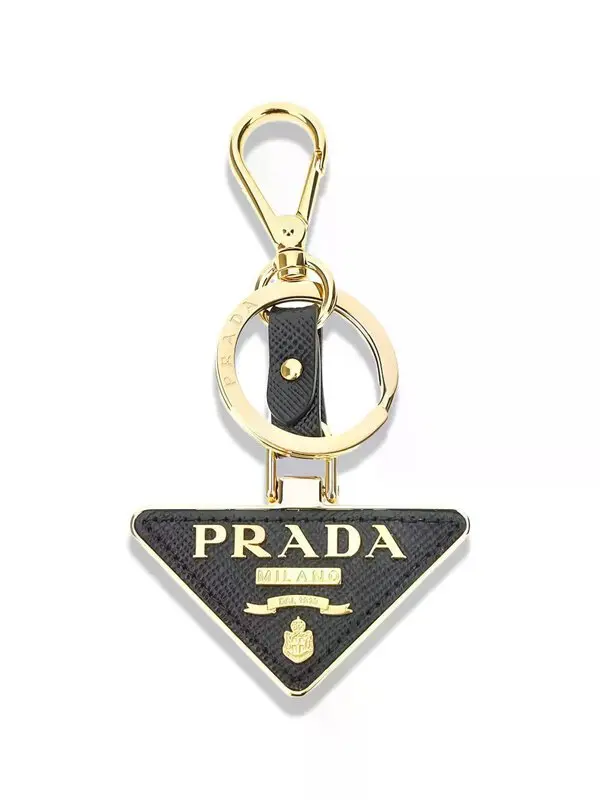 Prada Triangle Keyring - Gold