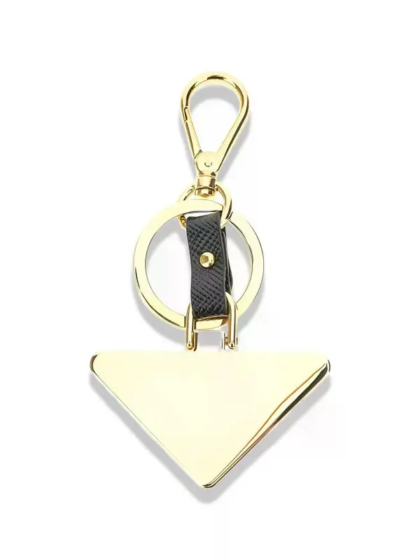 Prada Triangle Keyring - Gold