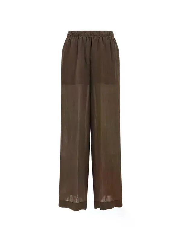 NUDE Elasticated Wide-leg Trousers - Brown