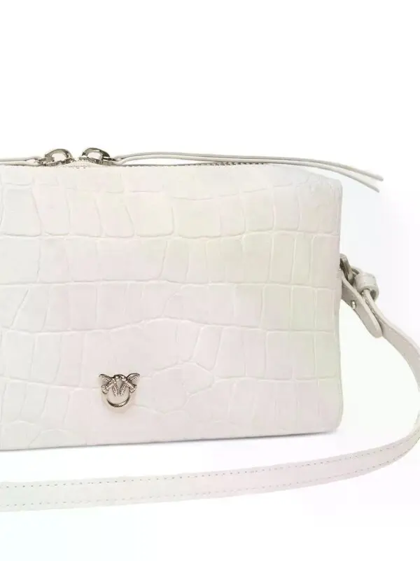 Pinko Embossed Shoulder Bag - White