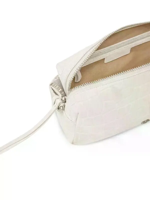 Pinko Embossed Shoulder Bag - White