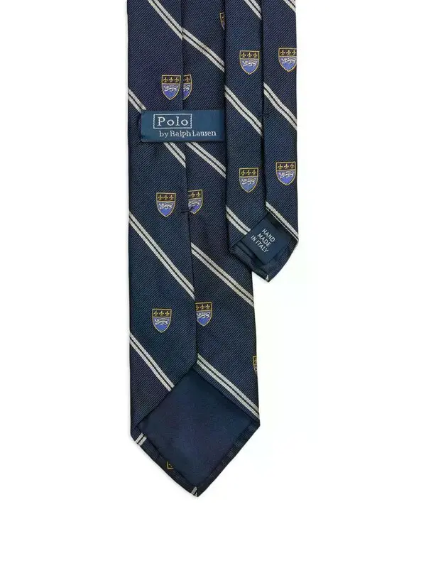 Polo Ralph Lauren Striped Silk Neck Tie - Blue