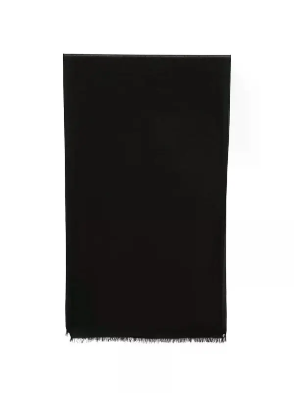 Emporio Armani Fringed Scarf - Black