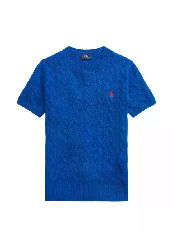 Polo Ralph Lauren Cable Knit Short Sleeve T-shirt - Blue